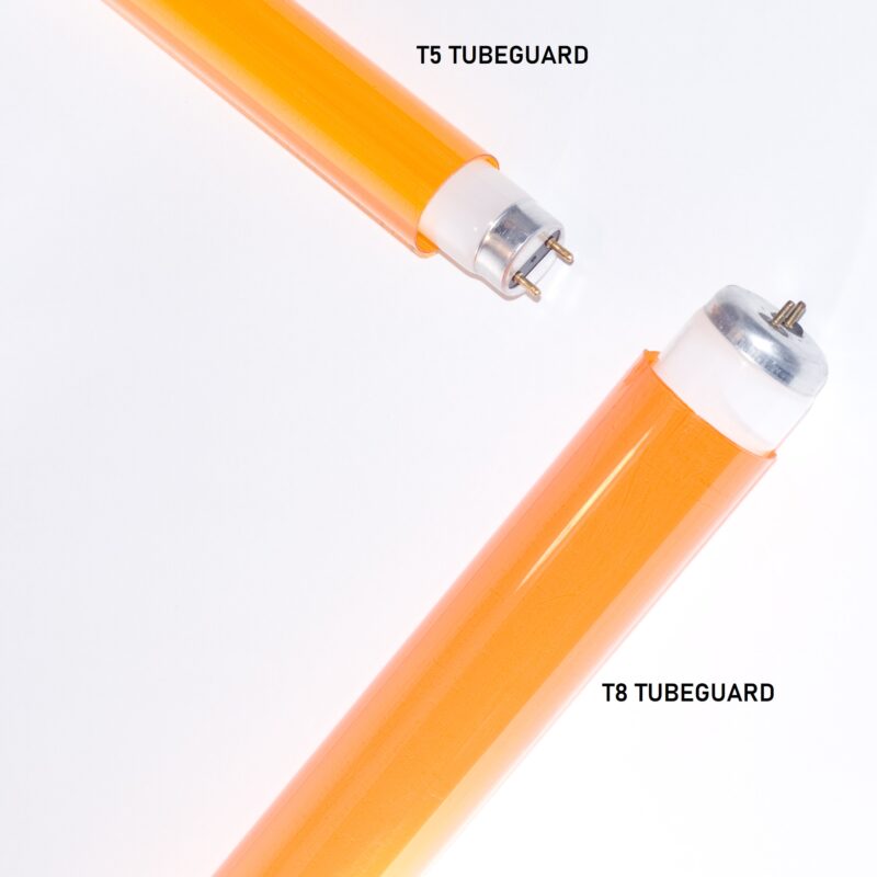 T8 Light Amber Fluorescent Safety Sleeve | T8 Tube Lamps 48"