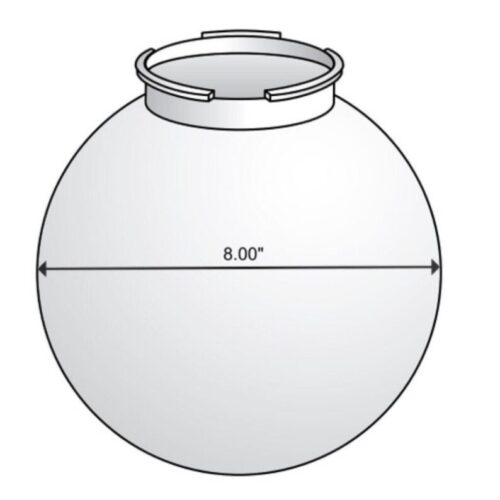 8 Inch Twist Lock Neck Globe | Lighting Lamp Post Globe
