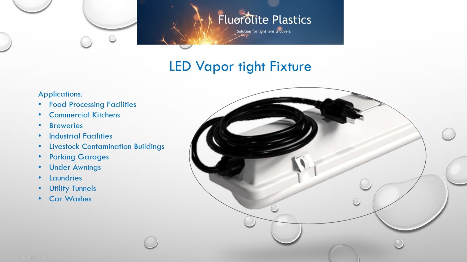 Vapor Tight Fixture Plug & Go | No Installation Required | LED Light