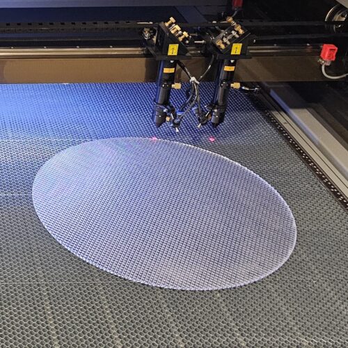 Prismatic Round Disc Diffuser | 0.100" Thick | Clear | Cut to Size